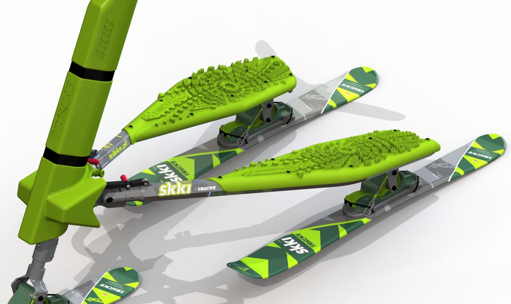 SKKI Trikke Model 2026 Green/Gray - Green Front Bumper
